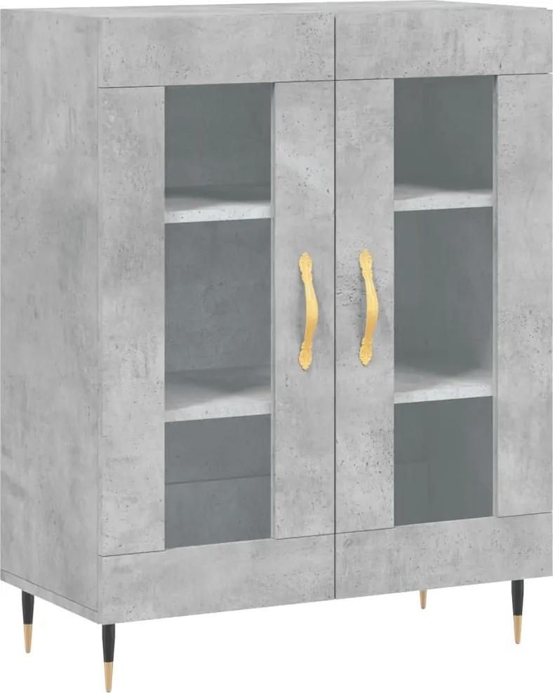 vidaXL Skříň highboard 69,5 x 34 x 180 cm kompozitní dřevo [3199605] Barva: šedá sonoma