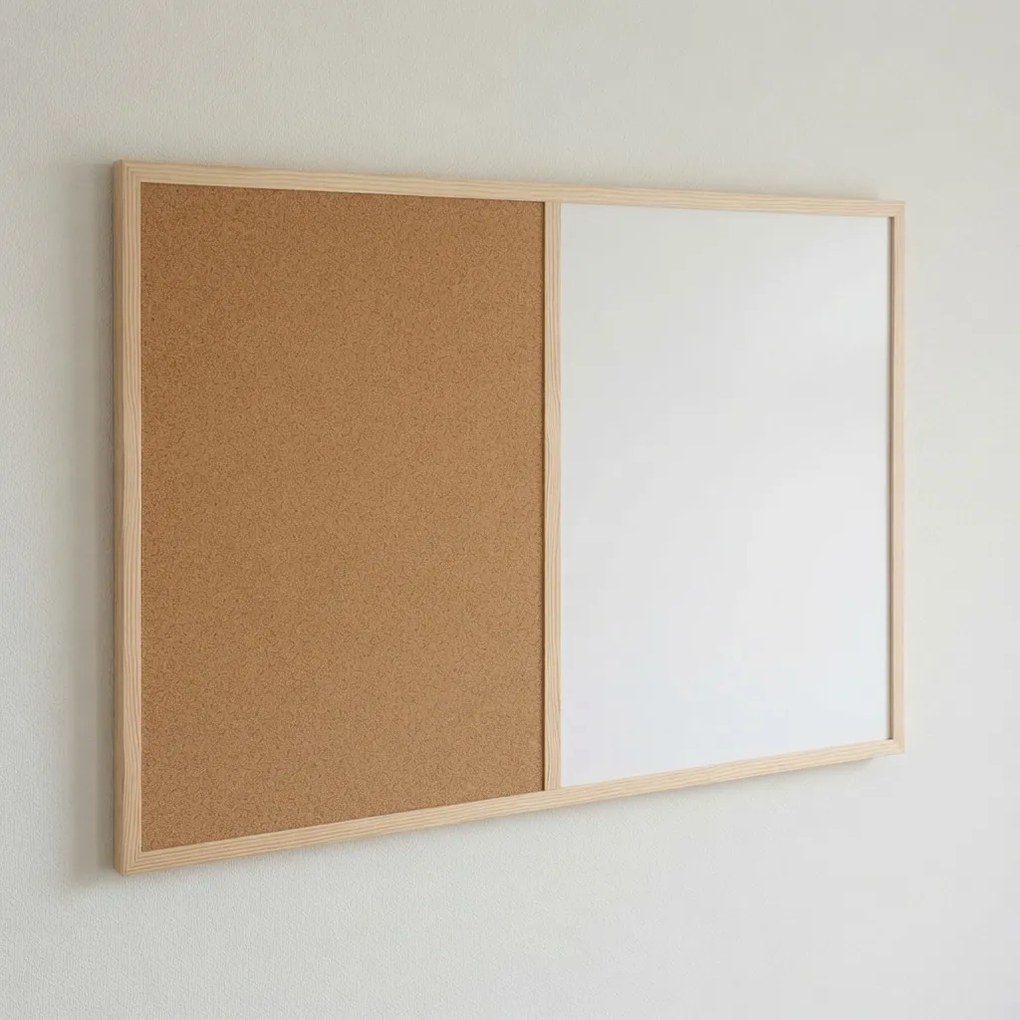 Toptabule.sk Kombinovaná tabule bílá v dřevěném rámu CLASSIC 120x90 cm