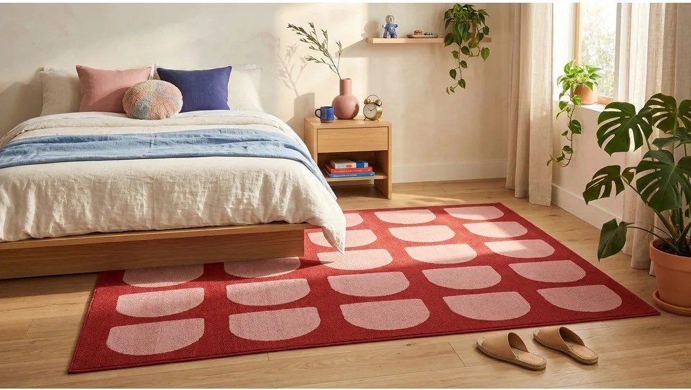 Červený/růžový koberec 160x230 cm Pomegranate – ESTE