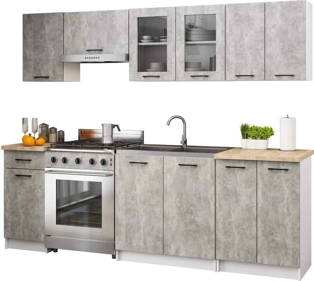 Kuchyňská sestava Olivia 2.4M beton