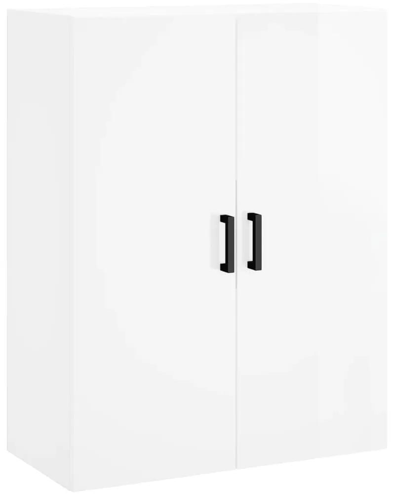 Skříň highboard lesklá bílá 69,5 x 34 x 180 cm kompozitní dřevo,  3195845