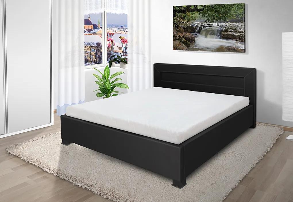 Luxusní postel Mia 180x200 cm Barva: eko černá