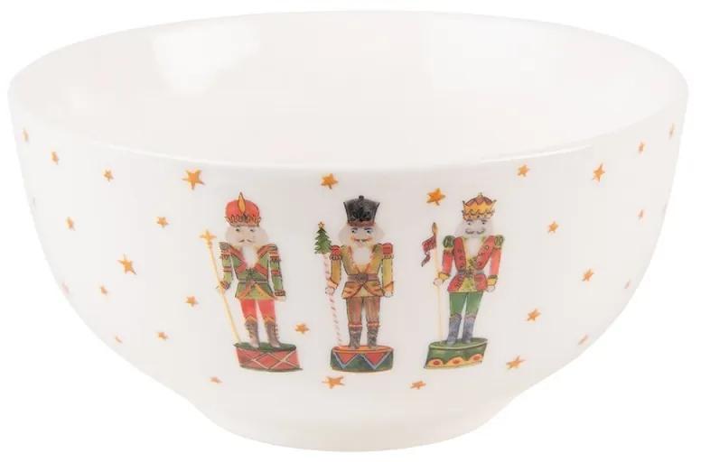 Porcelánová miska s Louskáčky Happy Little Christmas  - Ø 14*7 cm / 500 ml
