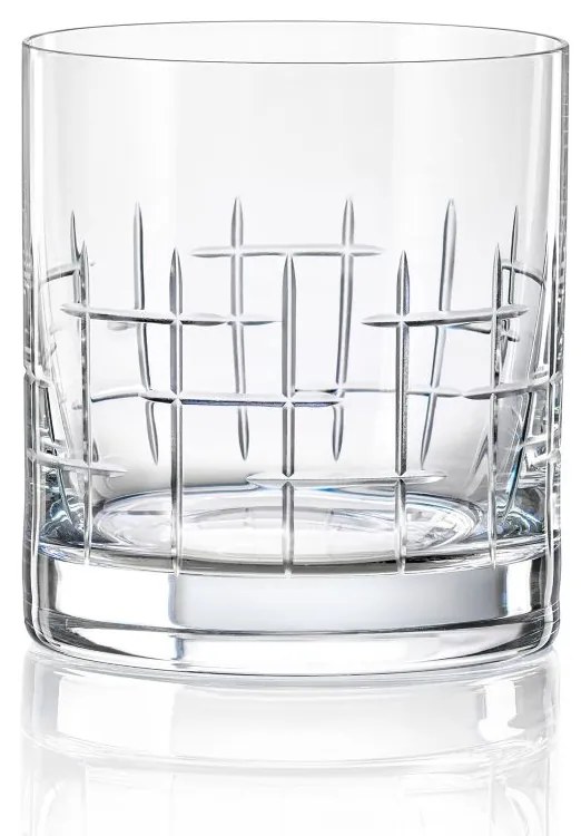 Crystalex - Bohemia Crystal Sklenice na Whisky Barline 280 ml, leštěný brus BR079, 4 ks