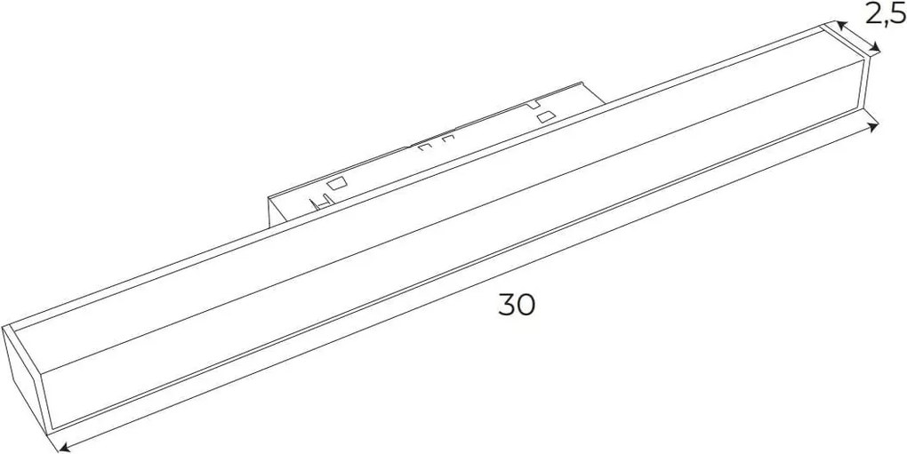 Maxlight M0001N LINEAR Magnetické svítidlo, černé