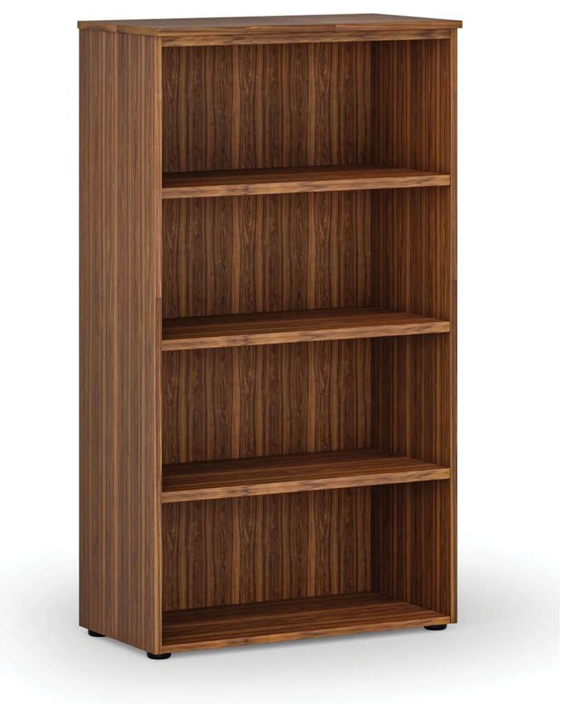 Kancelářský regál PRIMO WOOD, 800 x 420 x 1434 mm, ořech