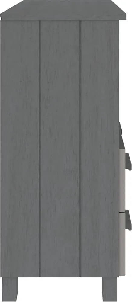 Příborník HAMAR tmavě šedý 85 x 35 x 80 cm masivní borovice 340498