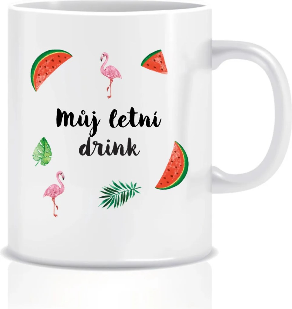 Personalizovaný klasický bílý keramický hrníček 300 ml s letním mixem