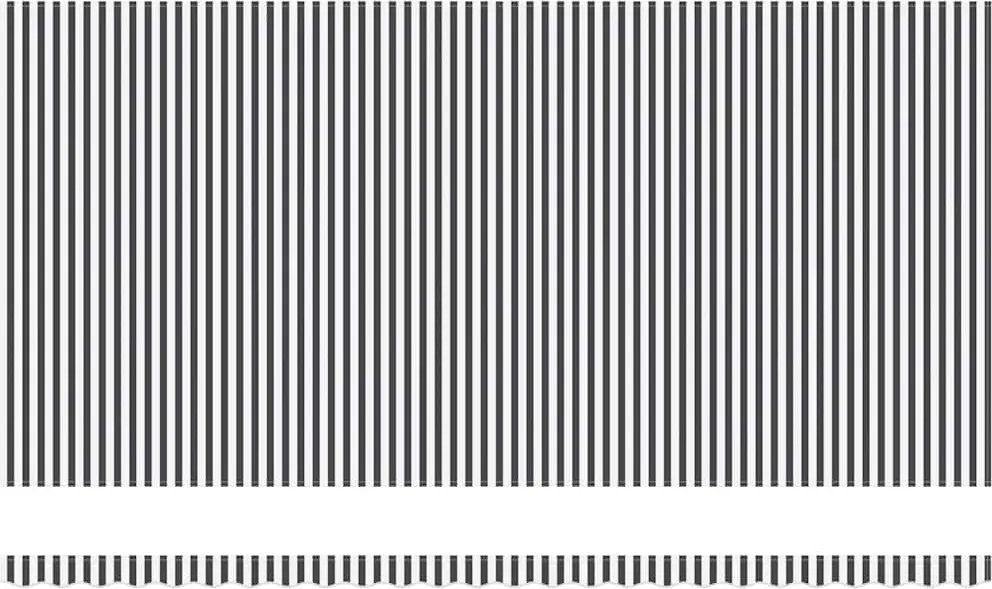 Ručně zatahovací markýza antracitová a bílá 600 x 300 cm 3216032