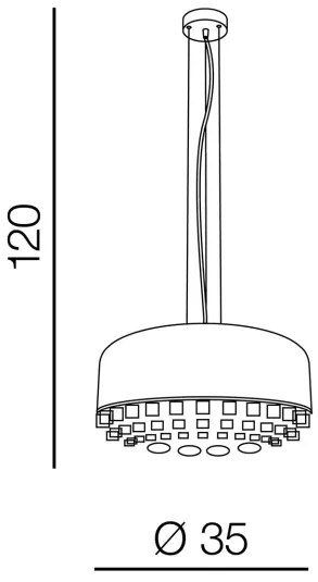 Designový lustr Tarant 35