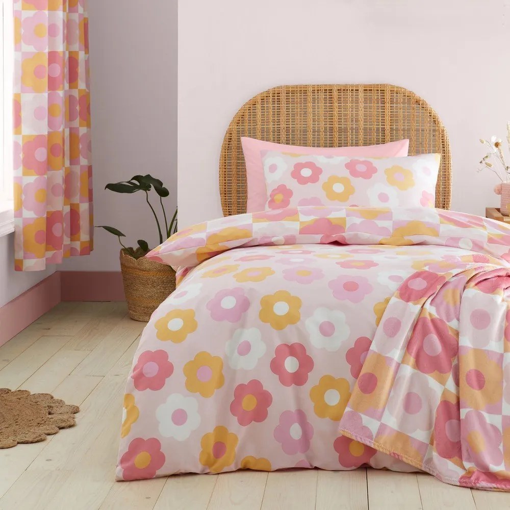 Dětské povlečení na jednolůžko 135x200 cm Retro Daisy – Catherine Lansfield