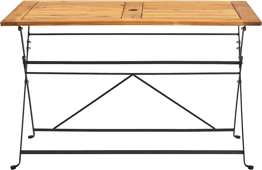 Skládací zahradní stůl 120 x 70 x 74 cm masivní akáciové dřevo 313159