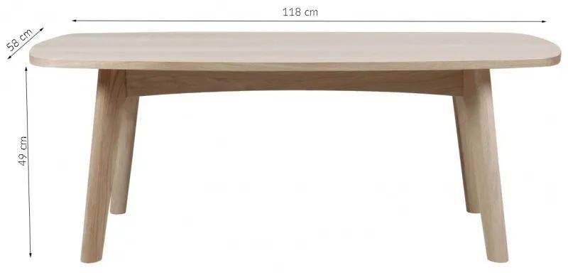 Konferenční stolek Marte bělený dub