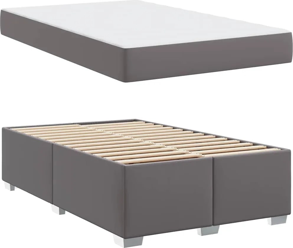 Rám postele Šedá 120 x 200 cm PVC 3399236