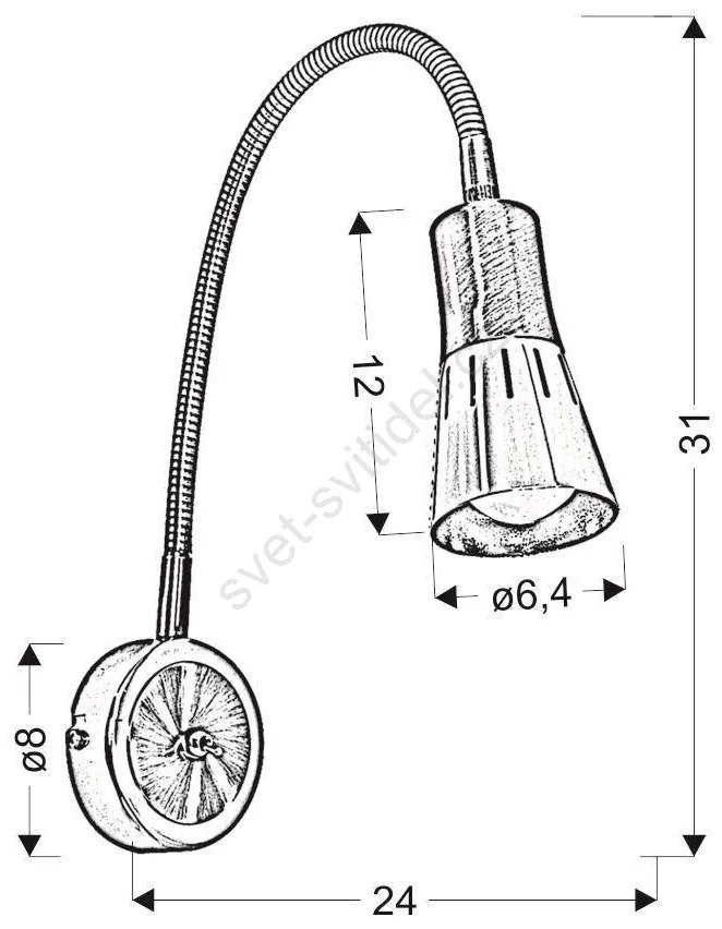 Candellux Nástěnná lampička ARENA 1xE14/40W/230V černá CA0396