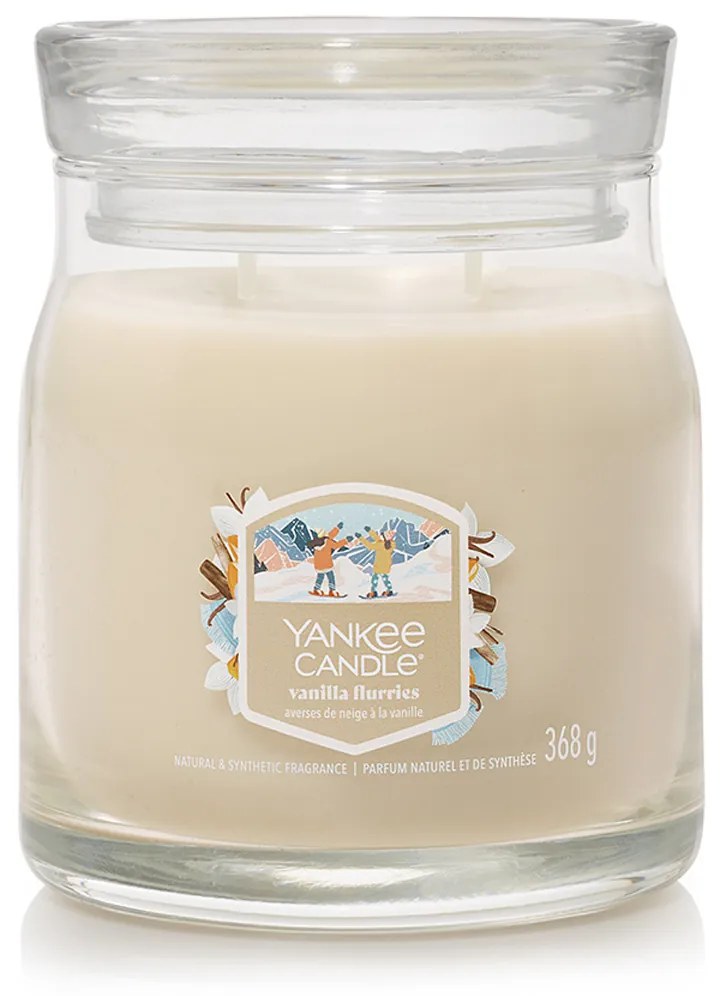 Yankee Candle vonná svíčka Signature ve skle střední Vanilla Flurries, 368 g, S