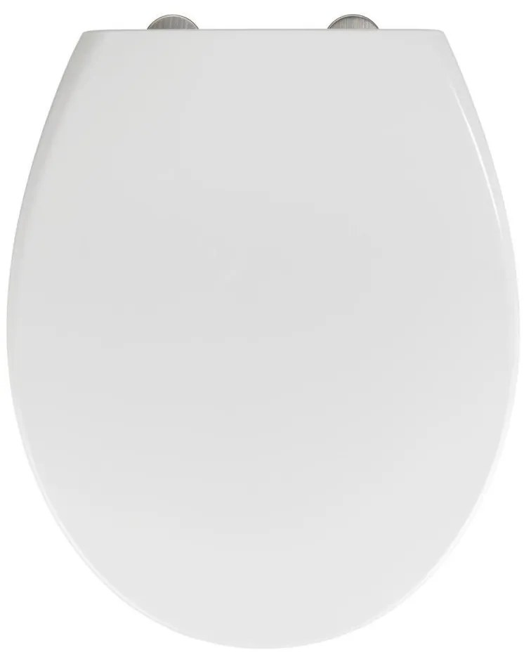 WENKO 22973100-WC sedátko DELOS 44,5x37,5 cm bílá/stříbrná