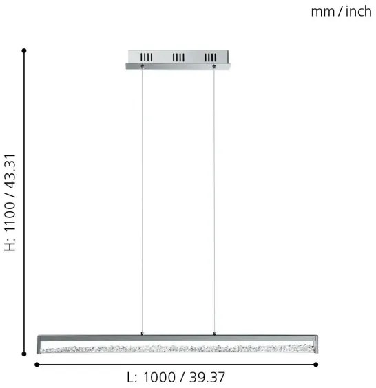 EGLO 90929 - LED Lustr na lanku CARDITO 6xLED/6W/230V