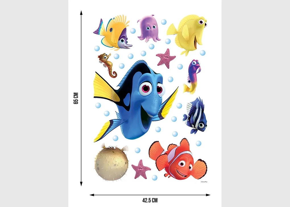 Dětská samolepka na zeď Hledá se Nemo, Disney | 42.5 x 65 cm | DDK 1730