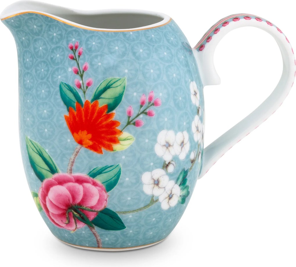 Pip Studio Blushing Birds Mlékovka 250ml modra