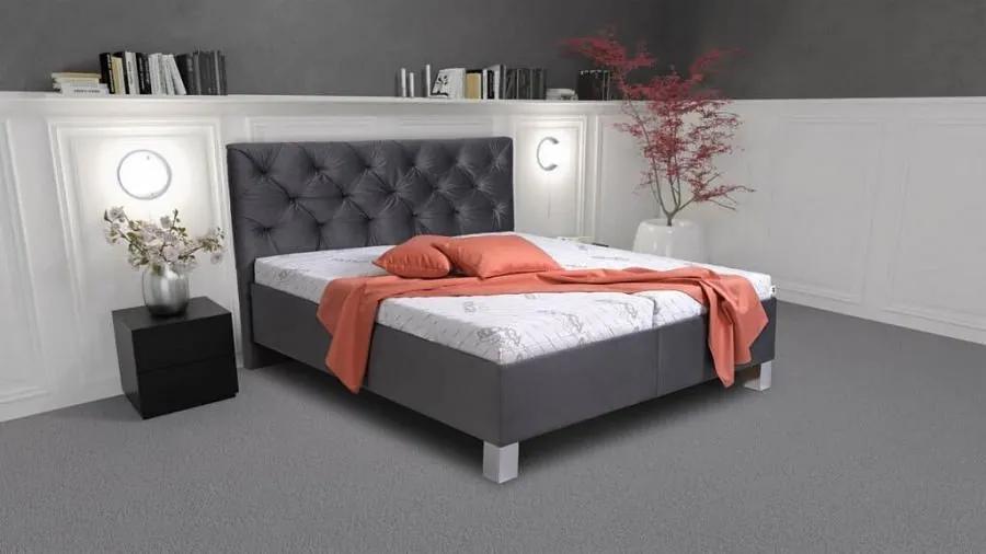 Pohoda Čalouněná postel JADRANKA s úložným prostorem a volně loženou matrací | Látka: Aragon 74,Šířka matrace: 160 cm