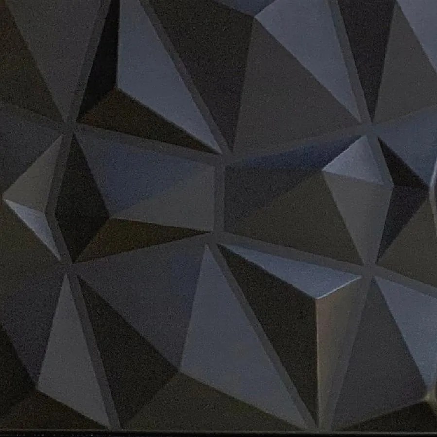 3D panel 0004, cena za kus, rozměr 50 cm x 50 cm, DIAMANT černý, IMPOL TRADE