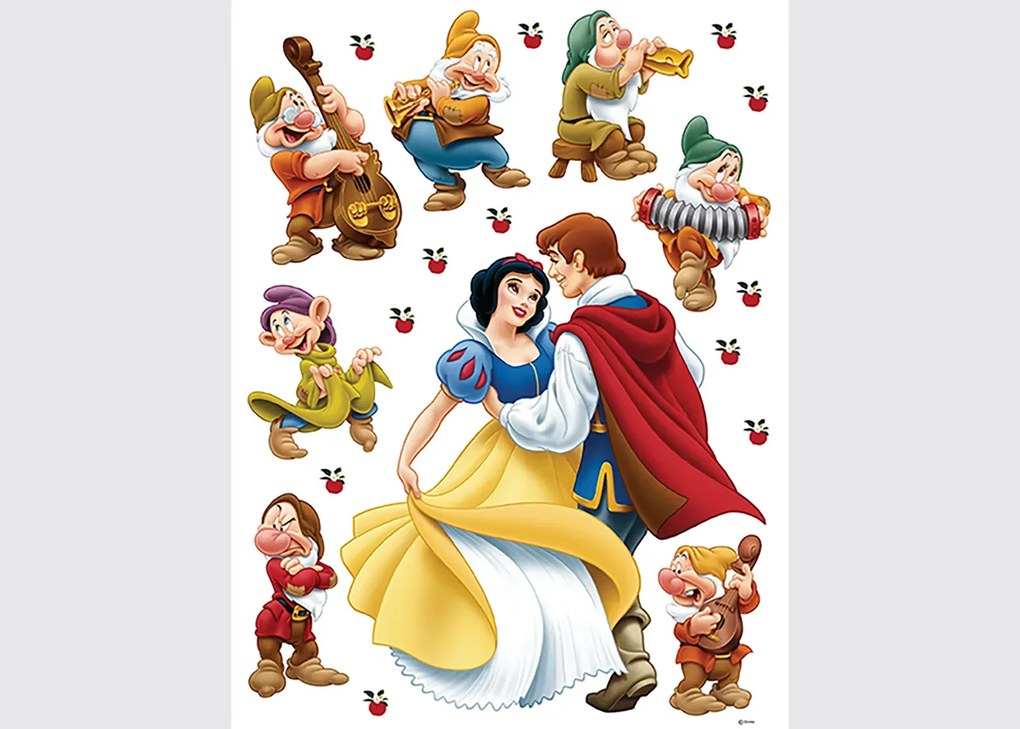 Dětská samolepka na zeď Disney Sněhurka a Princ | 65 x 85 cm | DDK880