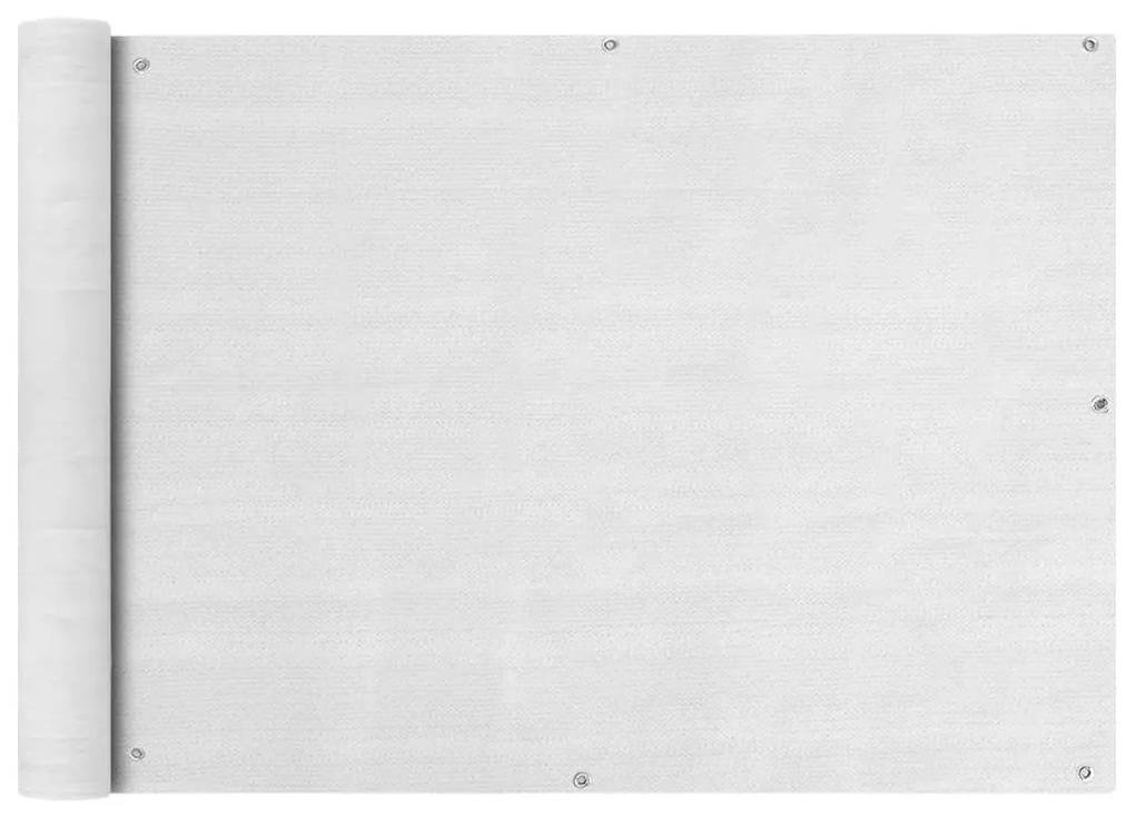 42320 vidaXL Balkónová zástěna HDPE 75x400 cm bílá
