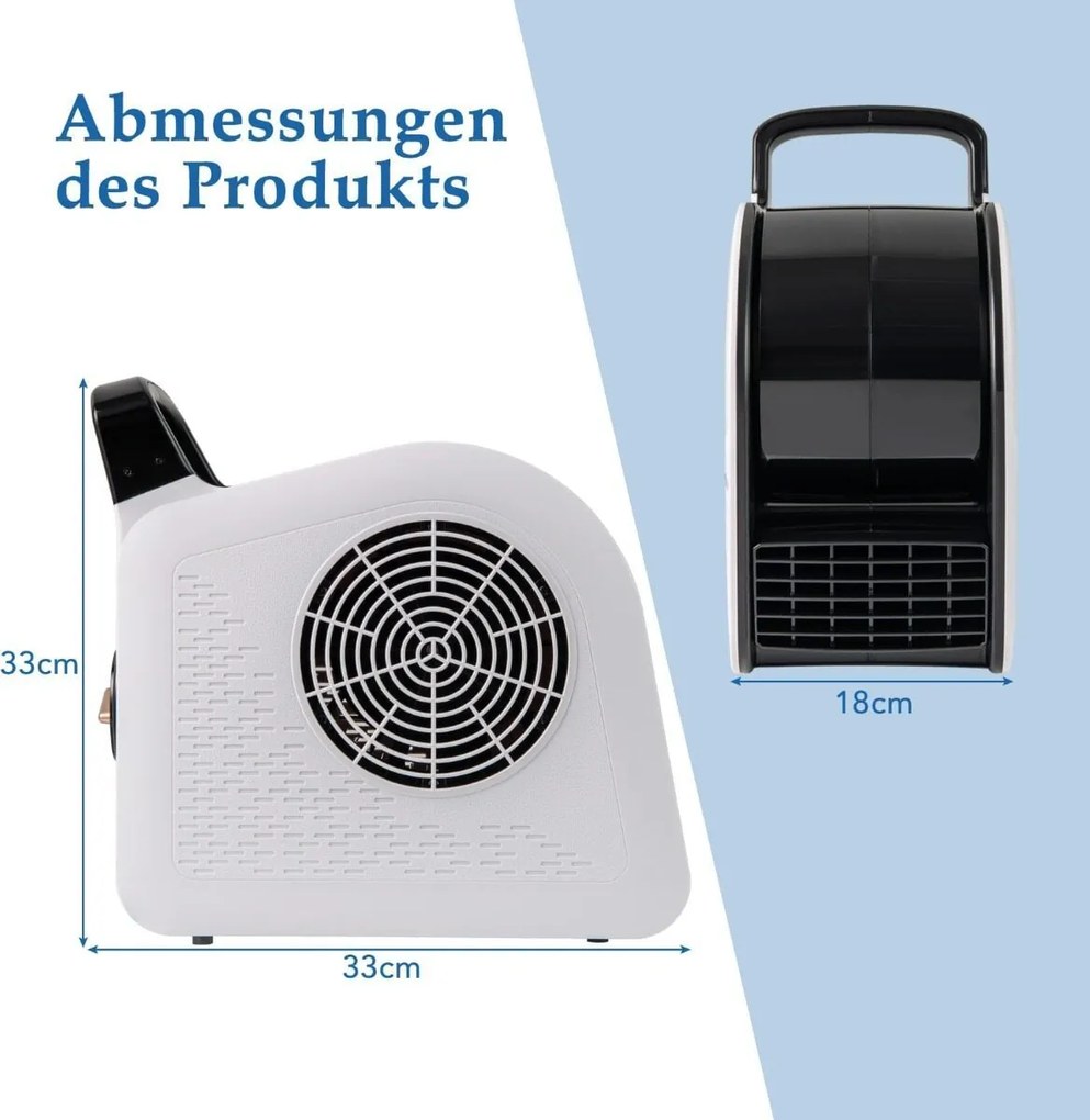 Costway Komerční odvlhčovač 118 l/den s podlahovým ventilátorem