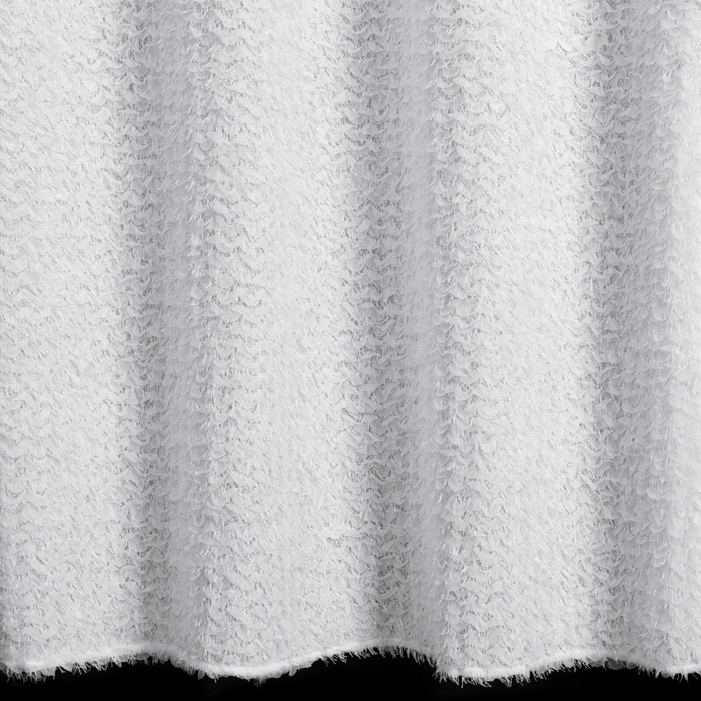 ZÁVĚS NA KROUŽCÍCH TIFFANY 135X250 CM BÍLÁ