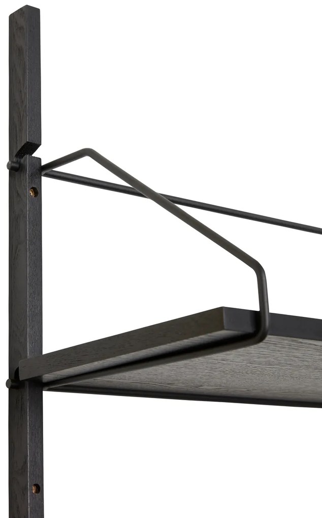 HÜBSCH Nástěnný regál NORM 180x80 cm černý 021321