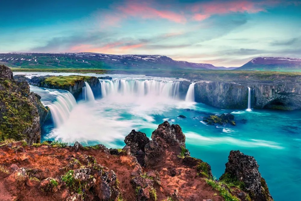 Fototapeta Vodopád Godafoss Omyvatelný vlies 312x219