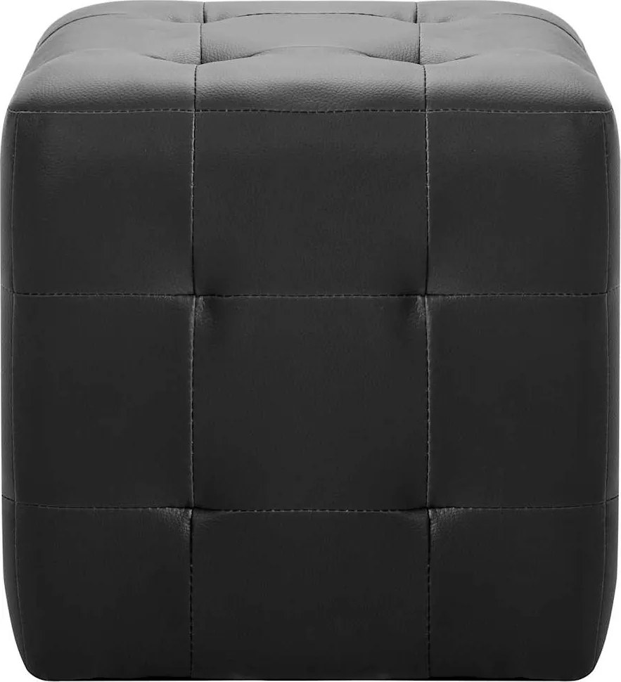 Taburety 2 ks černé 30 x 30 x 30 umělá kůže 278390