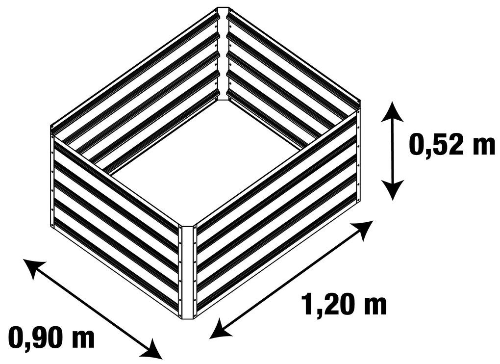PENTA Vyvýšený záhon G21 Daisy 120x90x52 cm Barva: Zelená