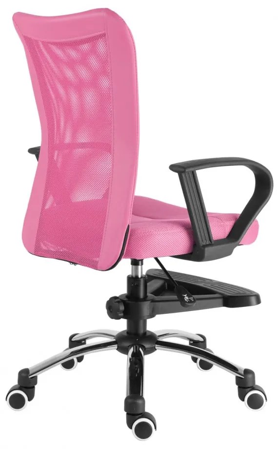 Dětská židle Neoseat WOW s podnoží — látka, růžová