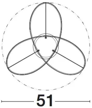 LED stropní svítidlo Fusion 51 zlaté