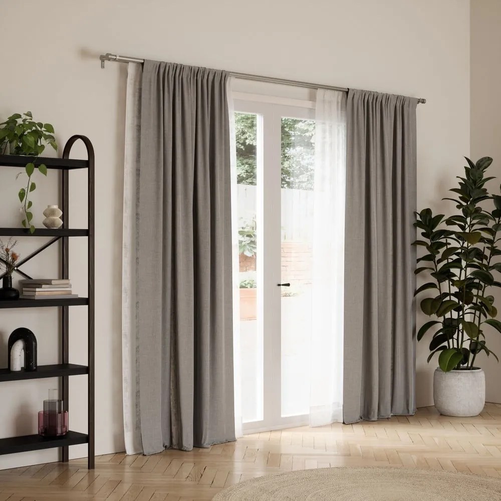 Roztažitelná dvojitá garnýž z nerezové oceli 168 - 305 cm Cappa – Umbra