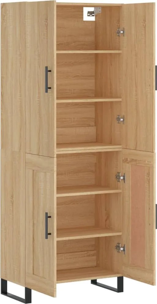 Skříň highboard dub sonoma 69,5 x 34 x 180 cm kompozitní dřevo 3195814