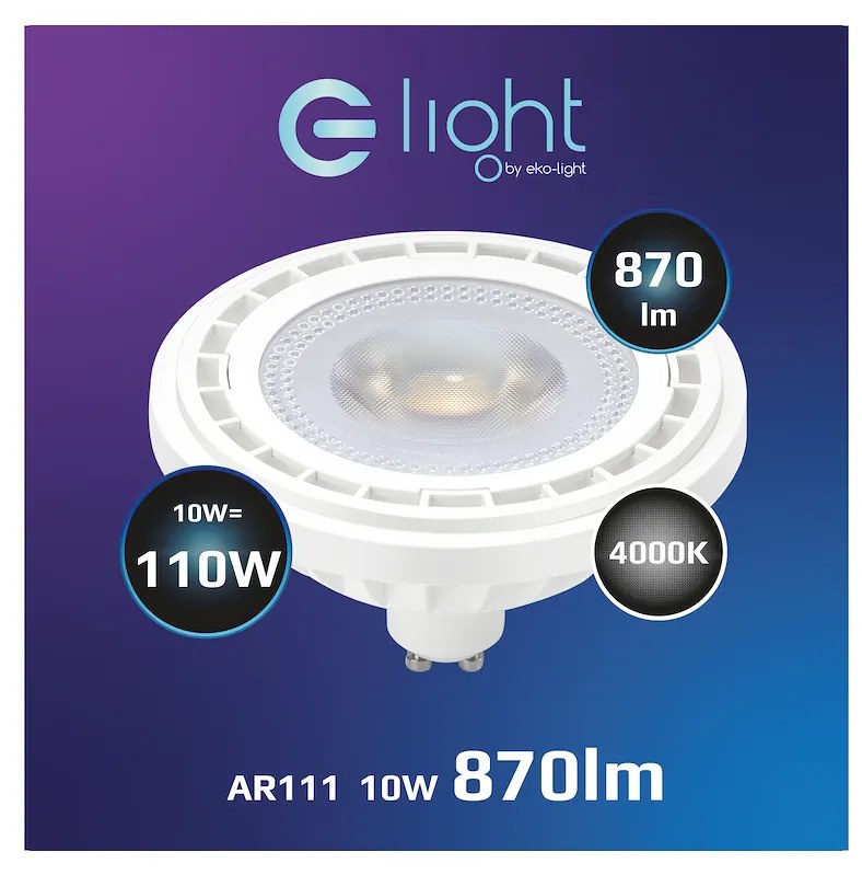 Halogenová LED žárovka GU10 neutrální 4000k 10w 870 lm bílá