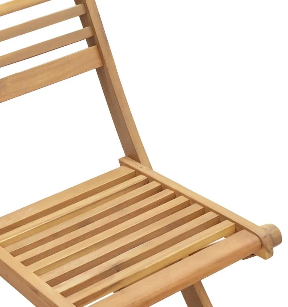 Skládací zahradní židle 4 ks 48,5 x 61,5 x 87 cm masivní akácie - Default Title