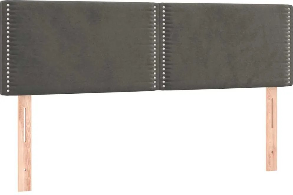 Box spring postel s matrací tmavě šedá 140x200 cm samet 3130902