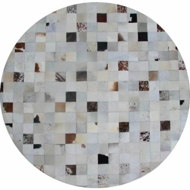 Tempo Kondela, s.r.o. Luxusní koberec, pravá kůže, 150x150, KŮŽE TYP 10