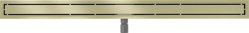 Mexen Flat M13 podélný odtok 2v1 110 cm, zlatý kartáčovaný - 1A10110