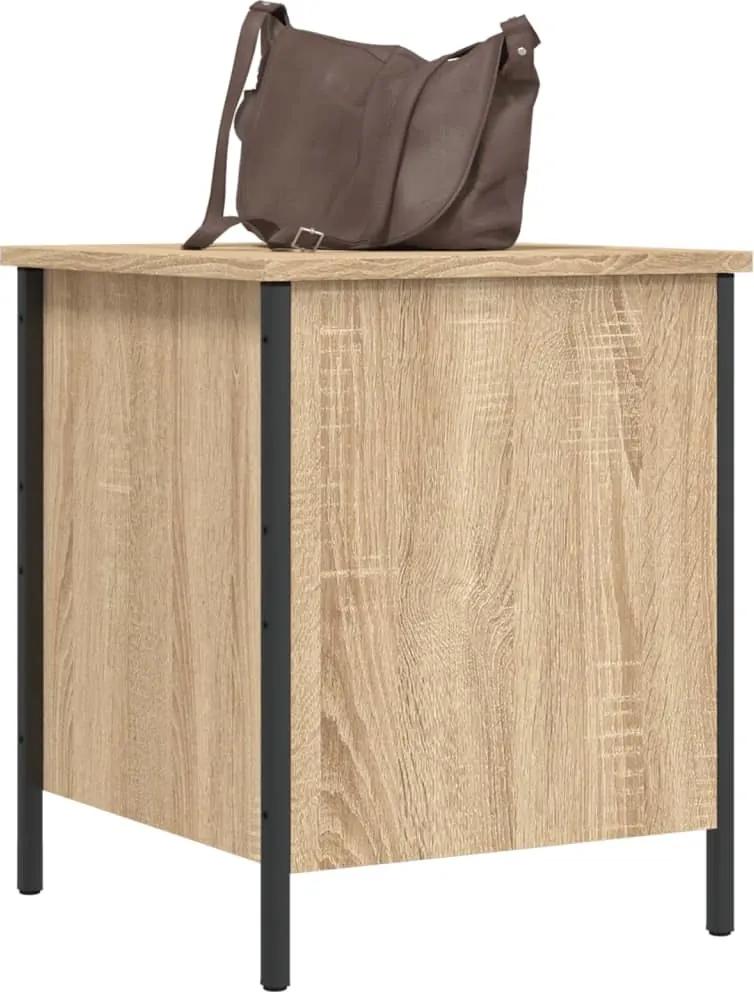vidaXL Úložná lavice 40 x 42,5 x 50 cm kompozitní dřevo [839009] Barva: hnědý dub
