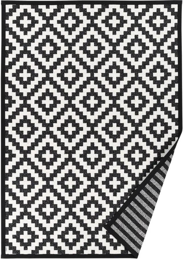 Černobílý vzorovaný oboustranný koberec Narma Viki, 160 x 230 cm