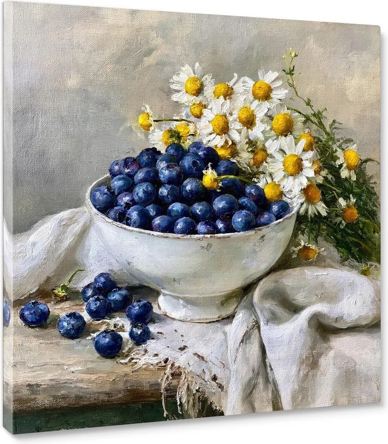 Tištěný obraz na plátně 32x32 cm Blueberry Bowl – Styler