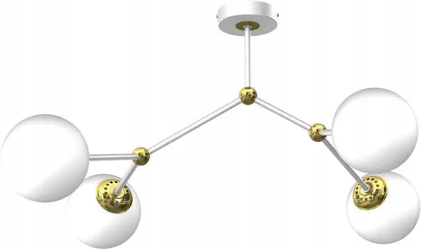 Závěsné stropní svítidlo bílá/zlatá Joy White Gold 4xE14