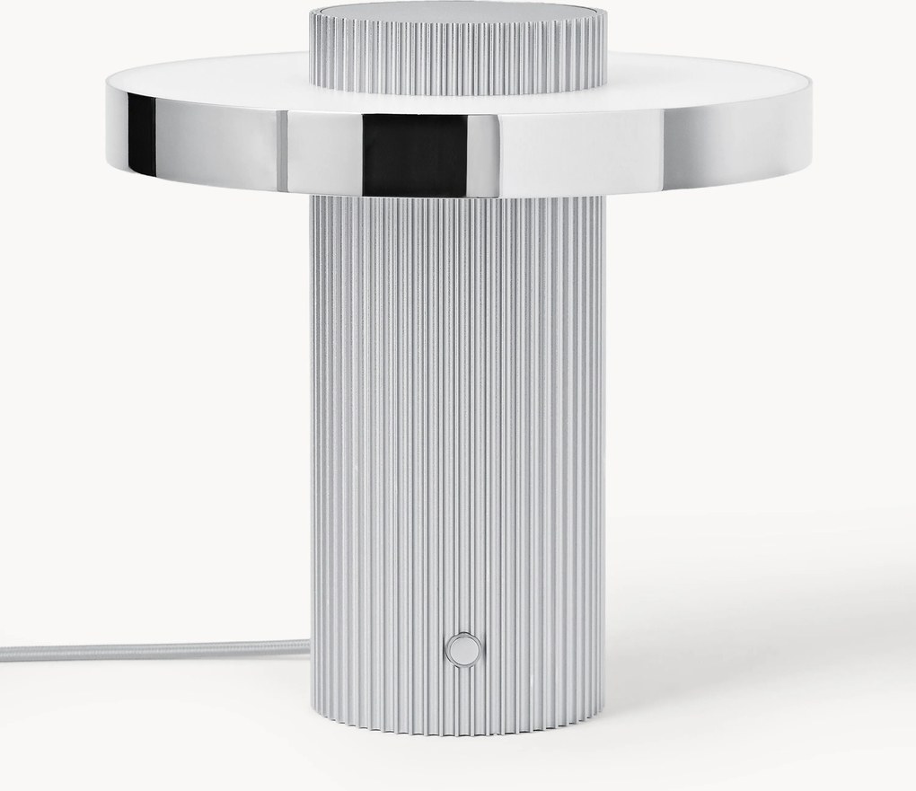 Malá stolní LED lampa's vlnitou podstavou Elna