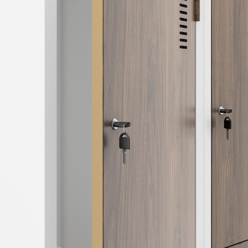 Šatní skříň typu L bílá, ořech, 800x1850x450 mm: JULIA Eco Design