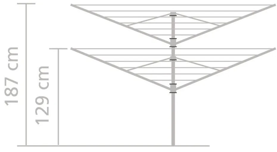 Zahradní sušák Brabantia Lift-O-Matic 50m s krytem, vakem a kolíčky